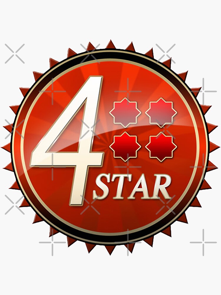 "Automotive Car Art, Fictional Four Star Petrol logo" Sticker for Sale ...