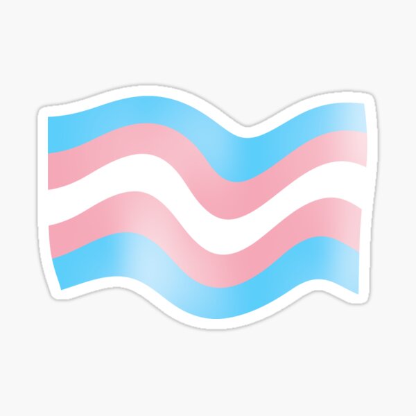"Wavy Transgender Pride Flag" Sticker for Sale by steviemayart | Redbubble
