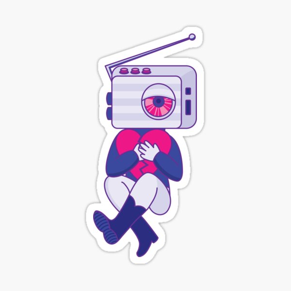 "Sad Radiohead" Sticker by ainihaider | Redbubble