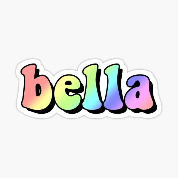 "aesthetic rainbow bella name" Sticker by STAR10008 | Redbubble