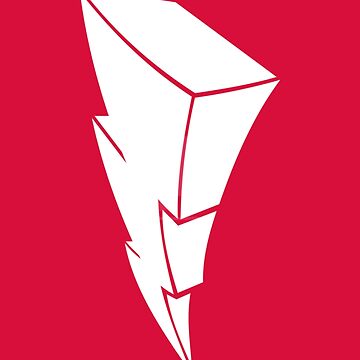 "Red Ranger Lightning Symbol" Art Board Print for Sale by Ravensclaw3 ...