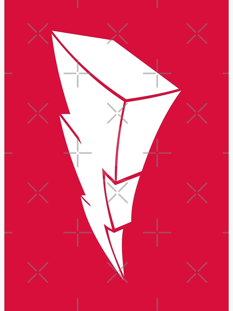 "Red Ranger Lightning Symbol" Art Board Print for Sale by Ravensclaw3 ...