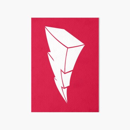 "Red Ranger Lightning Symbol" Art Board Print for Sale by Ravensclaw3 ...