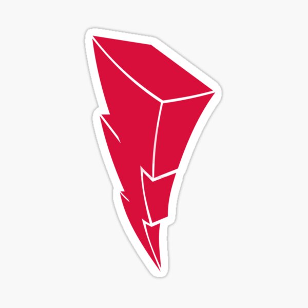 "Red Ranger Lightning Symbol" Sticker for Sale by Ravensclaw3 | Redbubble