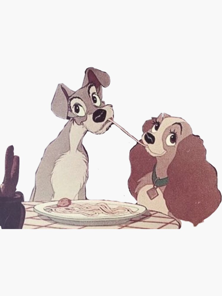 "Vintage Lady and the Tramp" Sticker for Sale by madilynsanford | Redbubble