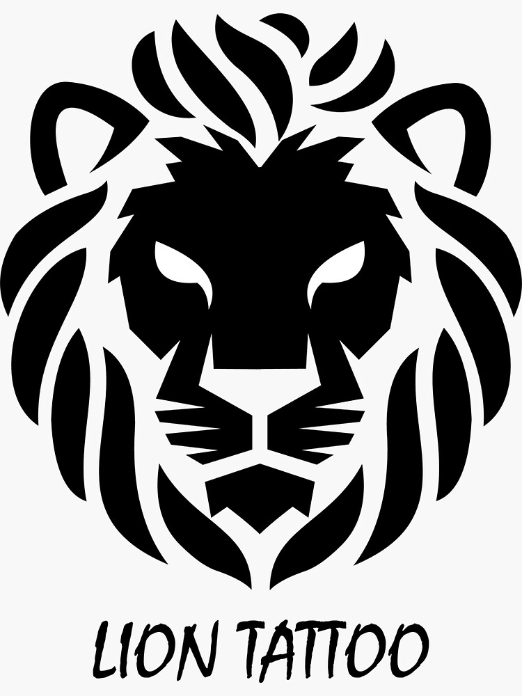"LION TATTOO" Sticker for Sale by GRAPHISTE99 | Redbubble