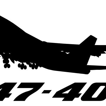 "Boeing 747-400 Silhouette" Sticker for Sale by Avi8orGear | Redbubble