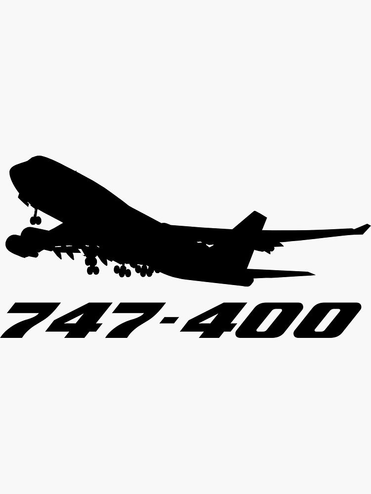 "Boeing 747-400 Silhouette" Sticker for Sale by Avi8orGear | Redbubble