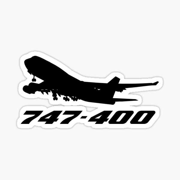 "Boeing 747-400 Silhouette" Sticker for Sale by Avi8orGear | Redbubble