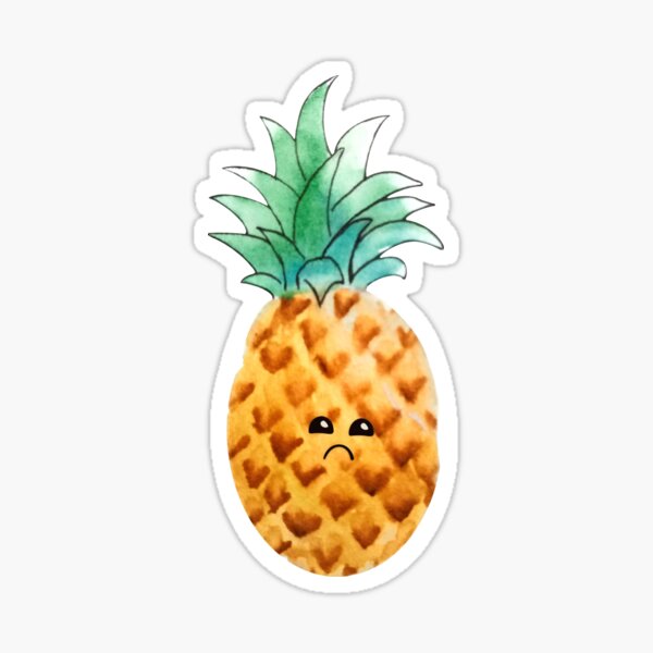 "Sad Pineapple" Sticker for Sale by SqueakStudio | Redbubble