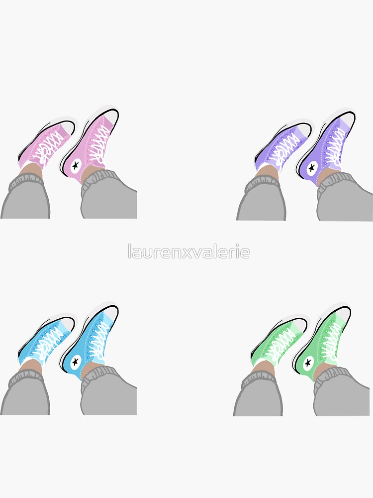 "shoes sticker pack" Sticker for Sale by laurenxvalerie | Redbubble
