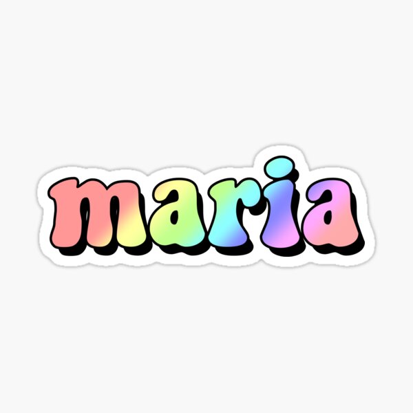 "aesthetic rainbow maria name" Sticker by STAR10008 | Redbubble