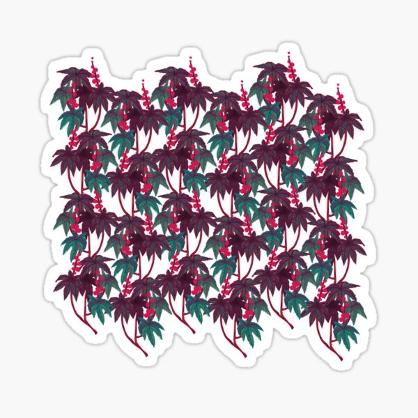 "Castor Bean Plant" Sticker for Sale by margelllii | Redbubble