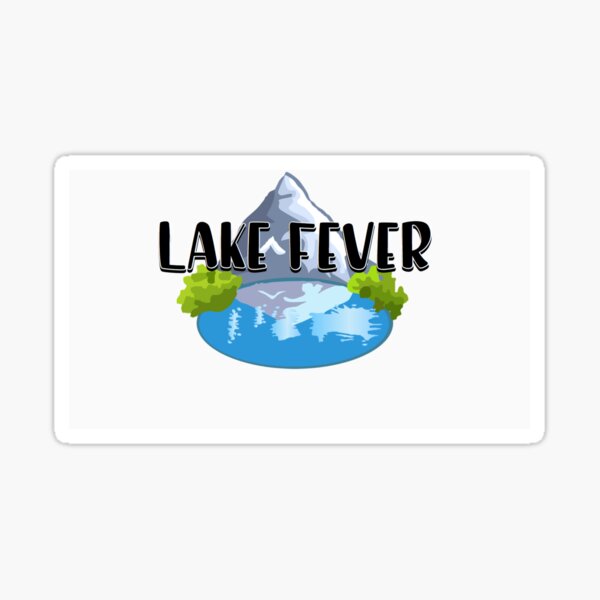 "Lake Fever Print" Sticker for Sale by tpstickers | Redbubble