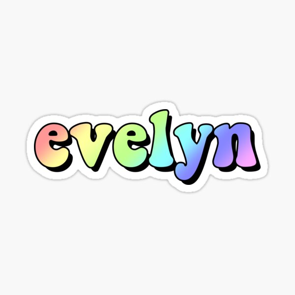 "aesthetic rainbow evelyn name" Sticker for Sale by STAR10008 | Redbubble