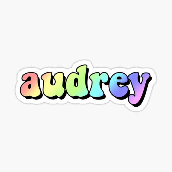 "aesthetic rainbow audrey name" Sticker for Sale by STAR10008 | Redbubble