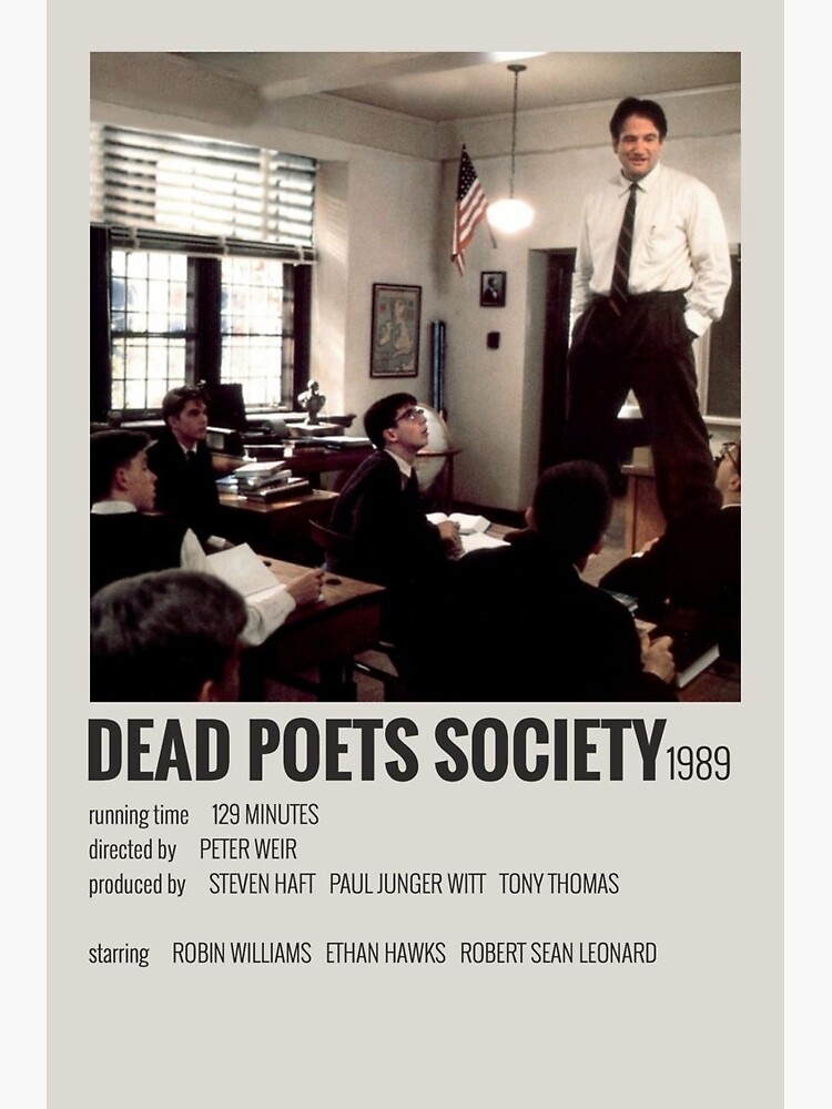 "Dead poets society movie poster " Sticker for Sale by Lucypurvis ...