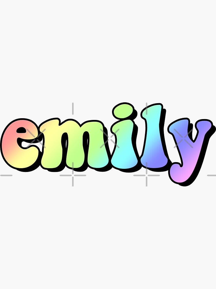 "aesthetic rainbow emily name" Sticker for Sale by STAR10008 | Redbubble