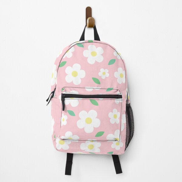 "White Flower Pastel Pink Kawaii Cute Cottagecore Aesthetic" Backpack ...