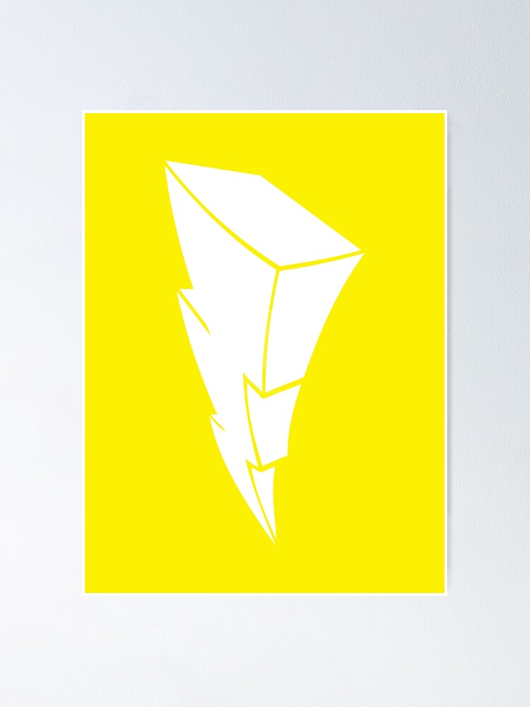 "Yellow Ranger Lightning Symbol" Poster by Ravensclaw3 | Redbubble