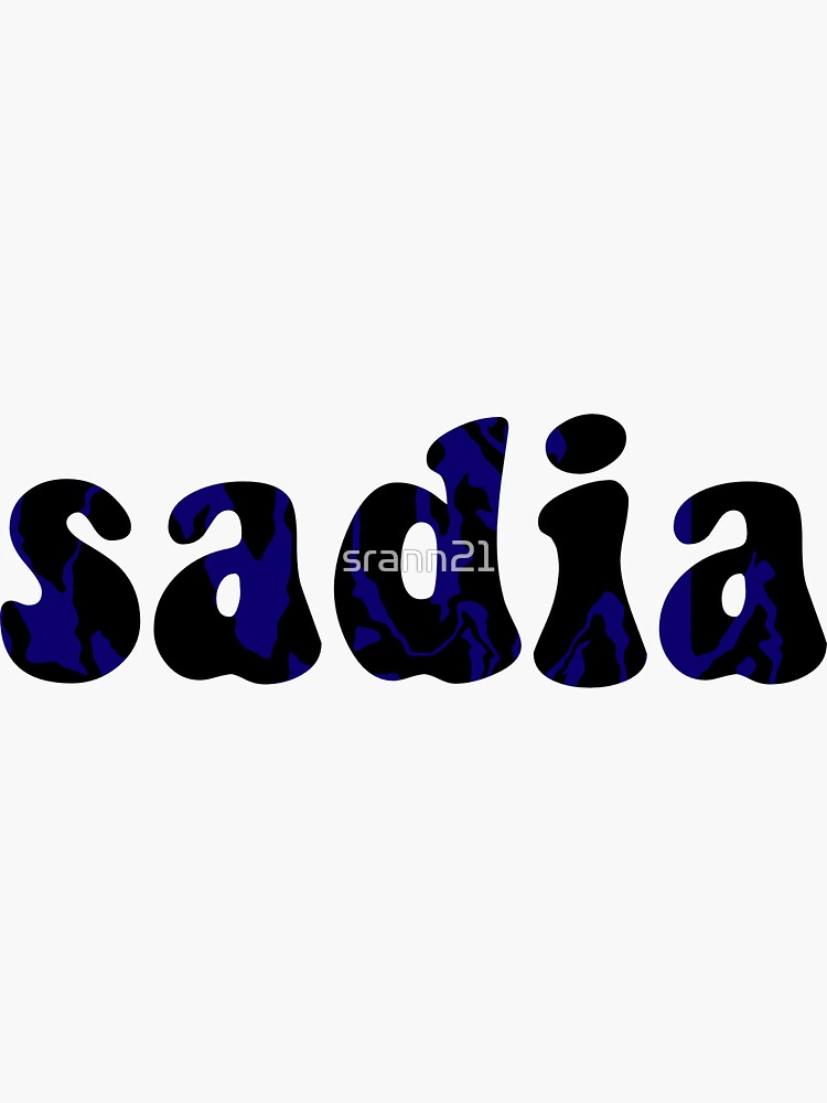 "Blue/Black Sadia" Sticker by srann21 | Redbubble