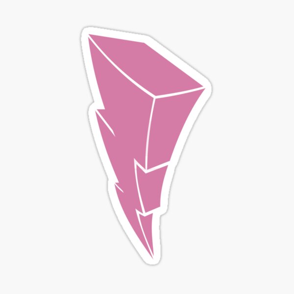 "Pink Ranger Lightning Symbol" Sticker by Ravensclaw3 | Redbubble
