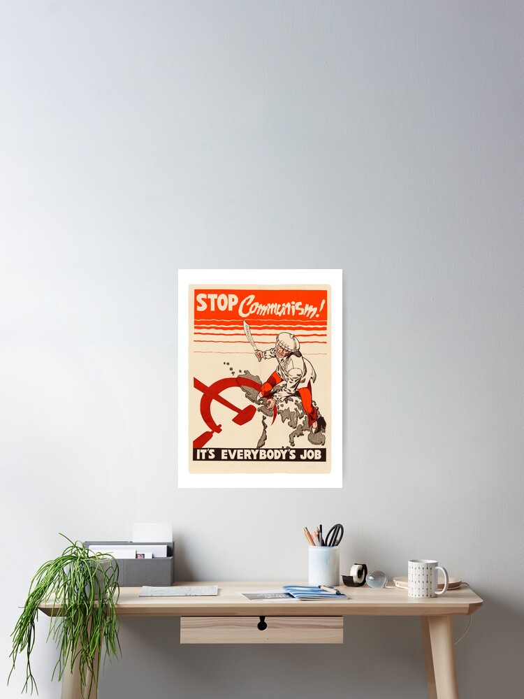 "1951 Stop Communism Propaganda Posters - Cold War" Poster for Sale by ...