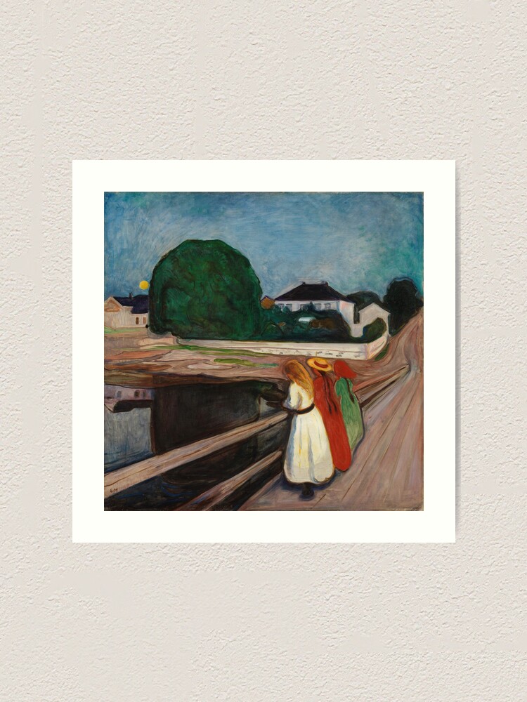 "Painting Art, Edvard Munch Paintings Artist, The Girls On The Bridge ...