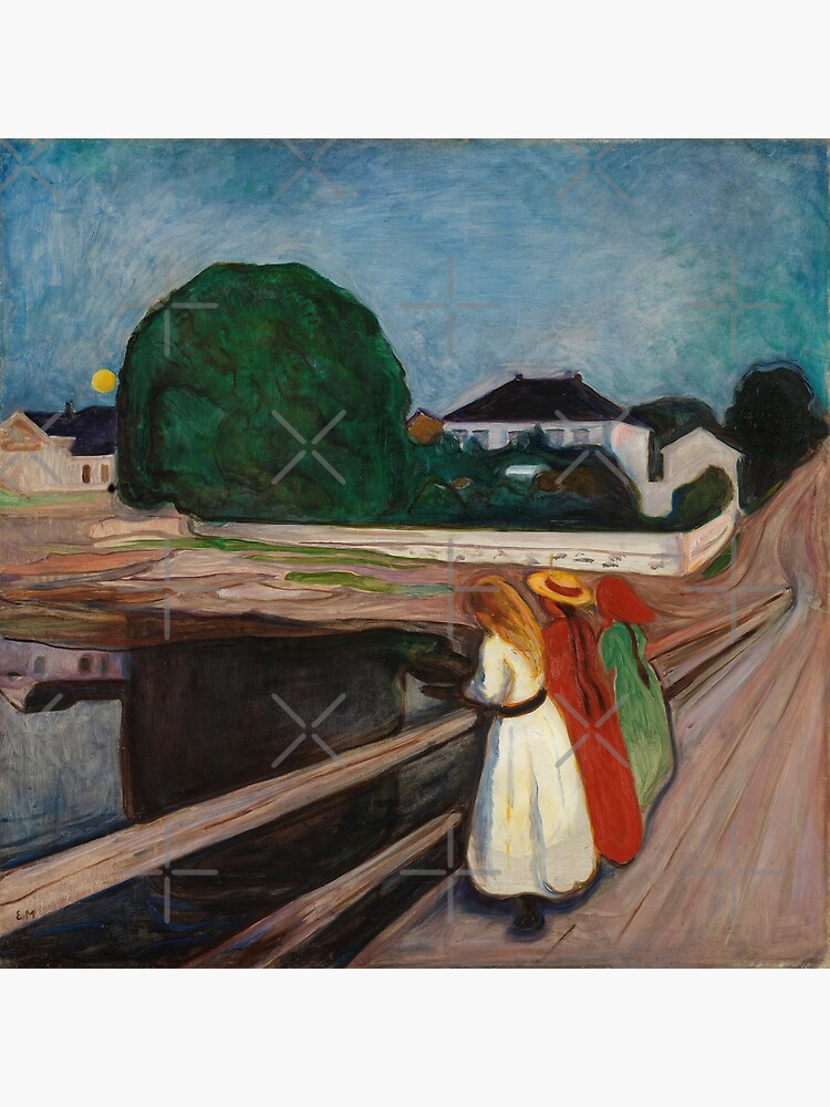 "Painting Art, Edvard Munch Paintings Artist, The Girls On The Bridge ...