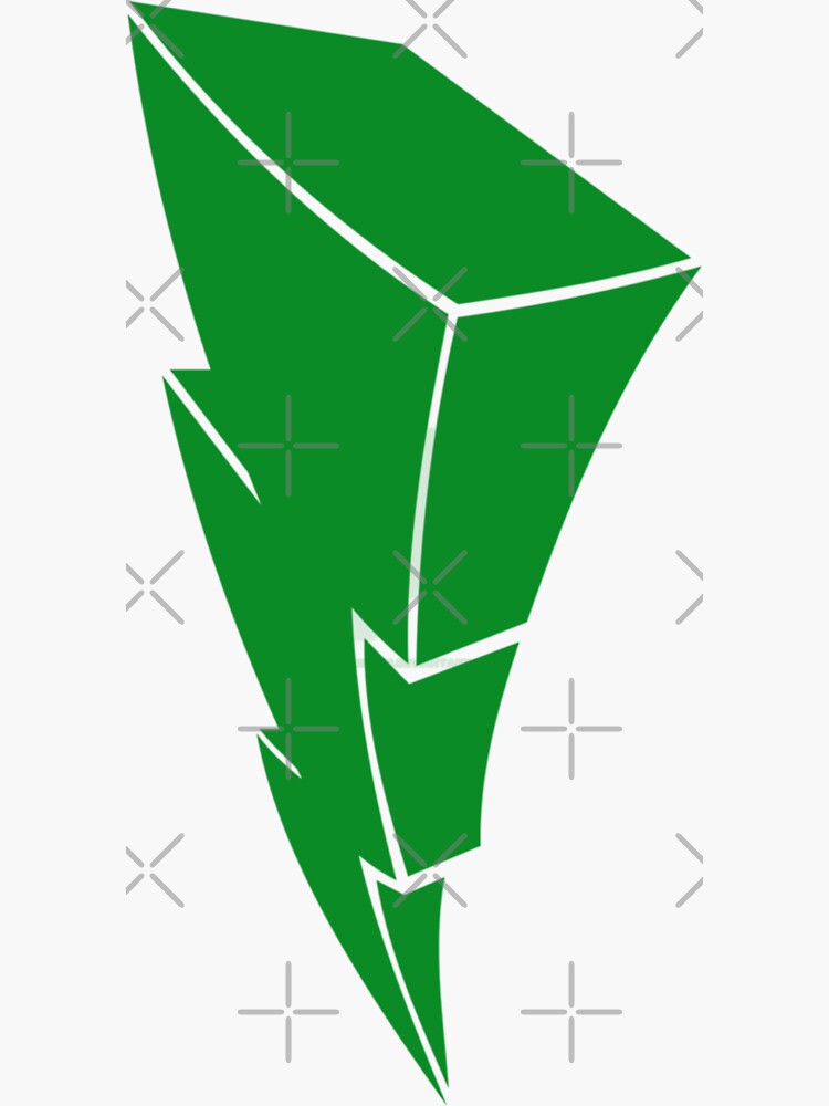 "Green Ranger Lightning Symbol" Sticker for Sale by Ravensclaw3 | Redbubble