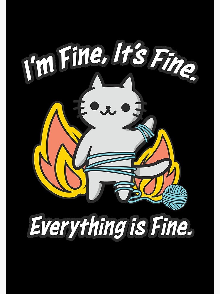 Cuaderno de espiral «Gracioso Estoy bien, está bien, todo está bien ...