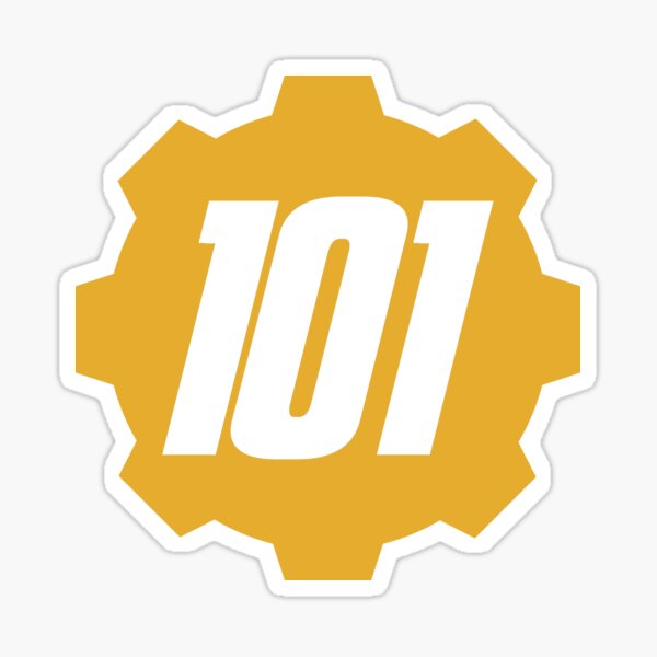 "Vault 101 Door Logo" Sticker for Sale by Mercatus | Redbubble