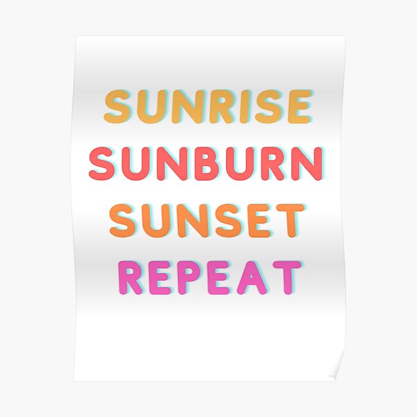 "Sunburn" Poster for Sale by ToyTownPrints | Redbubble