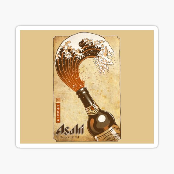 "Asahi Kanagawa" Sticker for Sale by Timena | Redbubble