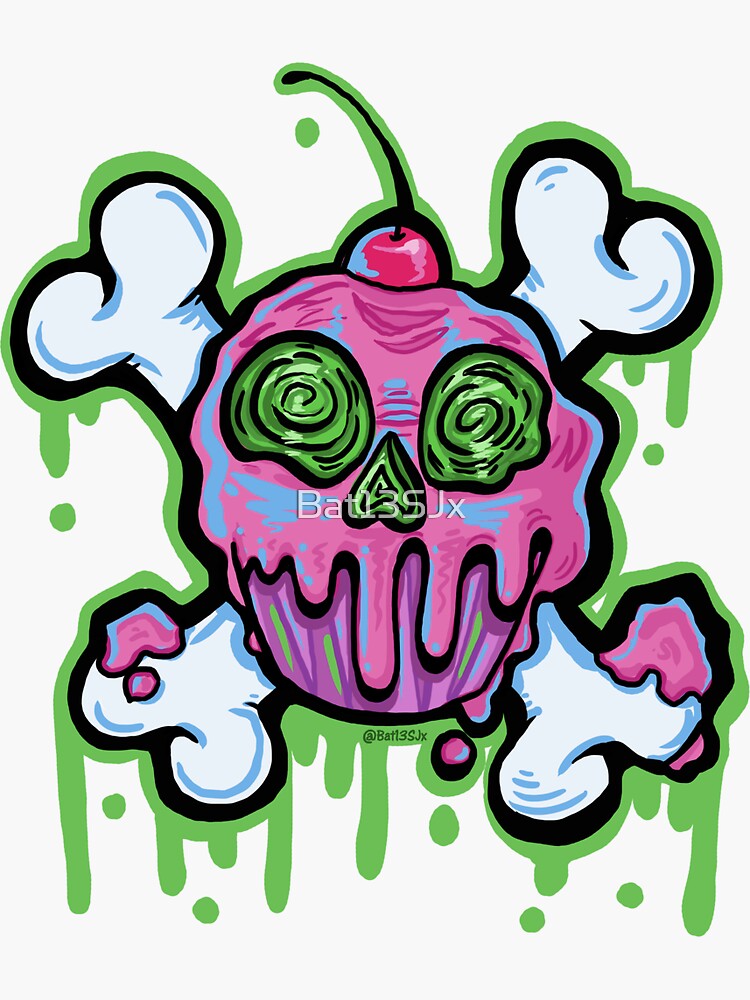 "Poison Cupcake " Sticker for Sale by Bat13SJx | Redbubble