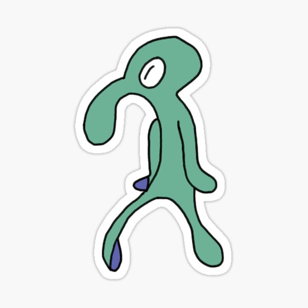 "Squidward painting" Sticker for Sale by Anagotstickers | Redbubble