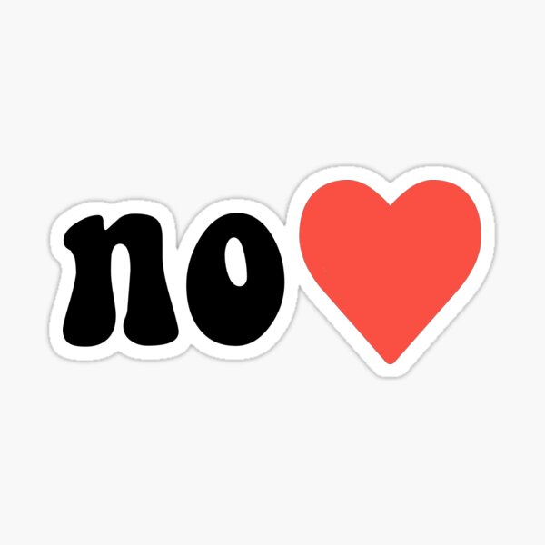 "no heart emoji tiktok quote" Sticker for Sale by Emilys-Designs ...