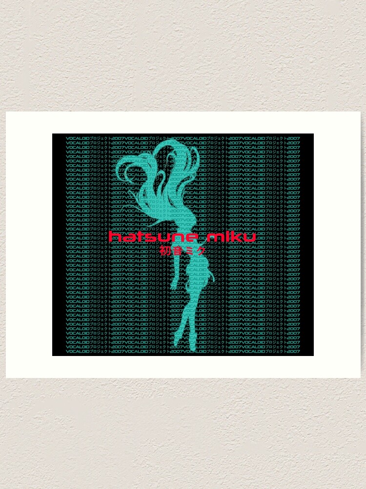 "Hatsune Miku Silhouette V.1 " Art Print by Aggyro93 | Redbubble