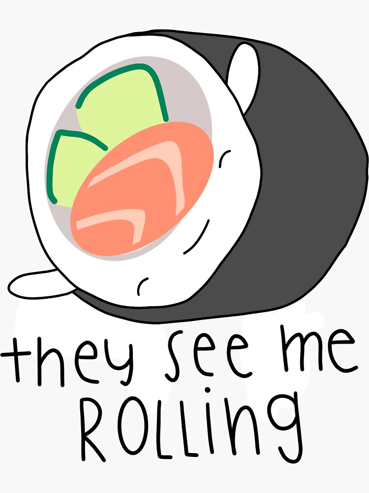 "They see me rolling" Sticker for Sale by colorcreations | Redbubble