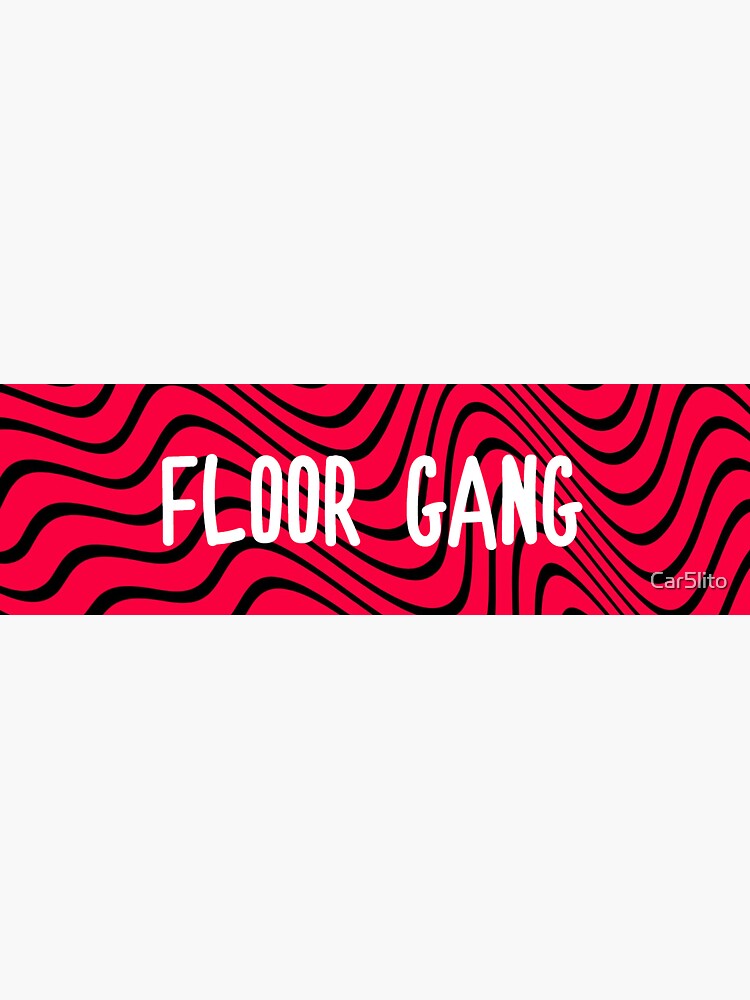 "FLOOR GANG PewDiePie wavy" Sticker for Sale by Car5lito | Redbubble