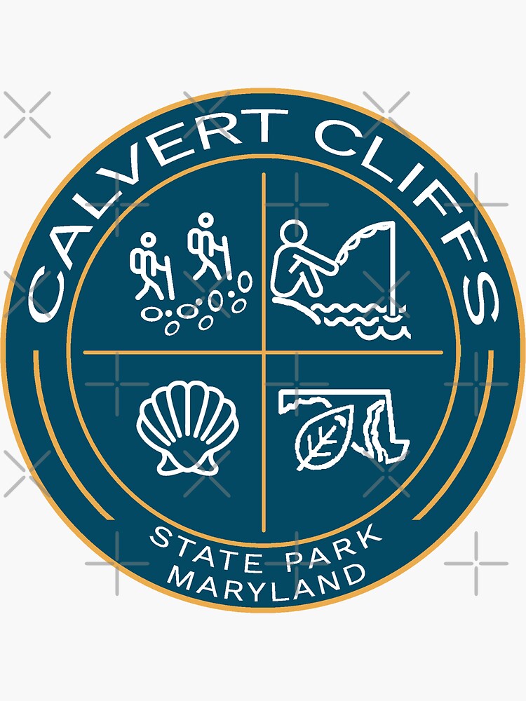 "Calvert Cliffs State Park Heraldic Logo" Sticker for Sale by VanyaKar ...