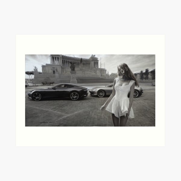 "Roma. Miss Ferrari" Art Print by oleynik | Redbubble
