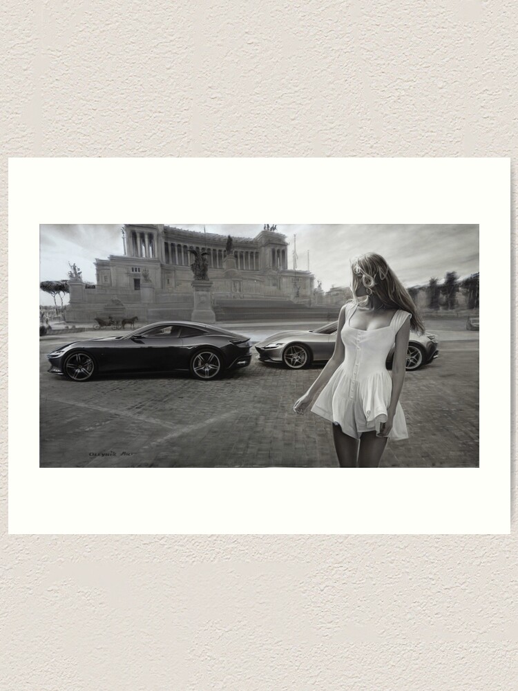 "Roma. Miss Ferrari" Art Print by oleynik | Redbubble