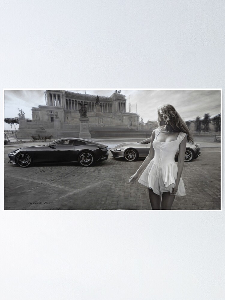 "Roma. Miss Ferrari" Poster for Sale by Artem Oleynik | Redbubble