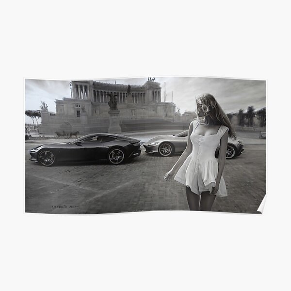 "Roma. Miss Ferrari" Poster for Sale by Artem Oleynik | Redbubble
