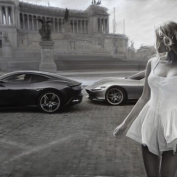 "Roma. Miss Ferrari" Poster for Sale by Artem Oleynik | Redbubble