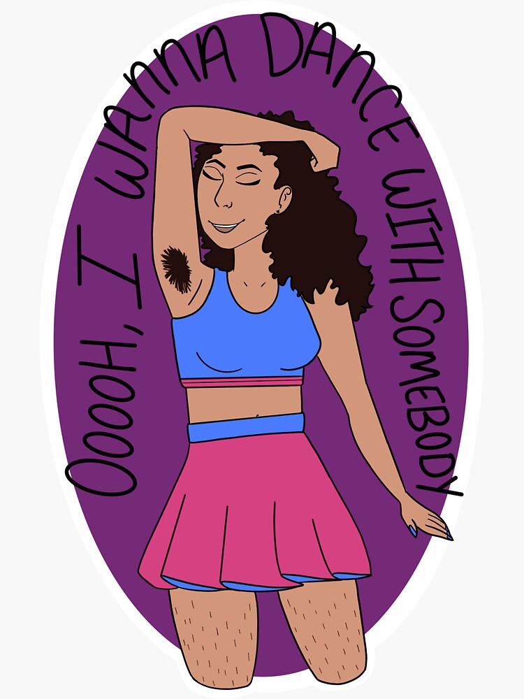 "Body Hair Positivity " Sticker for Sale by monstateeth | Redbubble