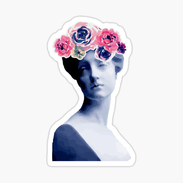 "Floral Sculpture" Sticker for Sale by sweetslay | Redbubble