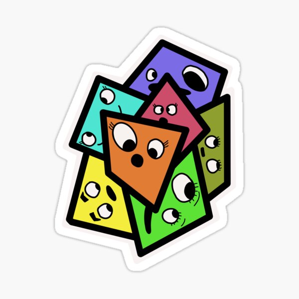 "Angular people" Sticker by sadiecoffey | Redbubble