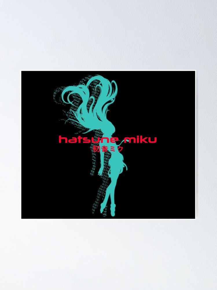 "Hatsune Miku Silhouette V.2" Poster von Aggyro93 | Redbubble